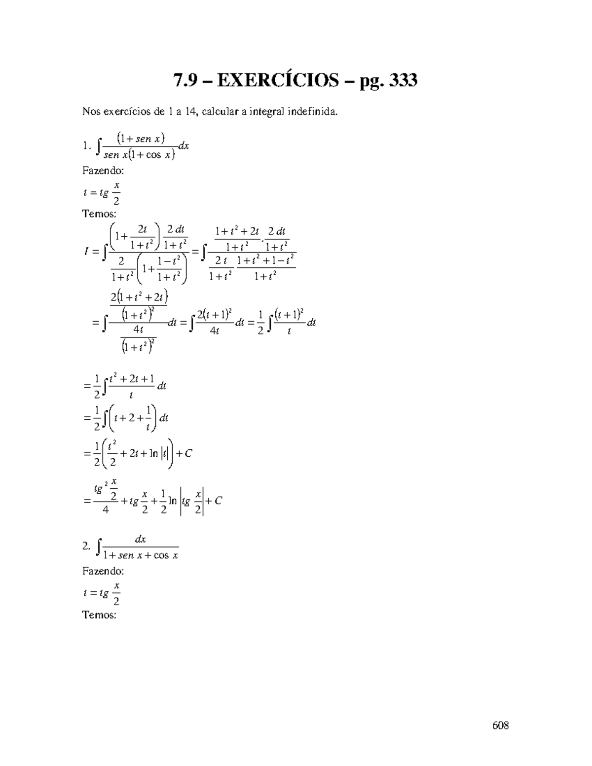 Resolução de exercícios do capítulo 7, do livro Cálculo A - 7 ...