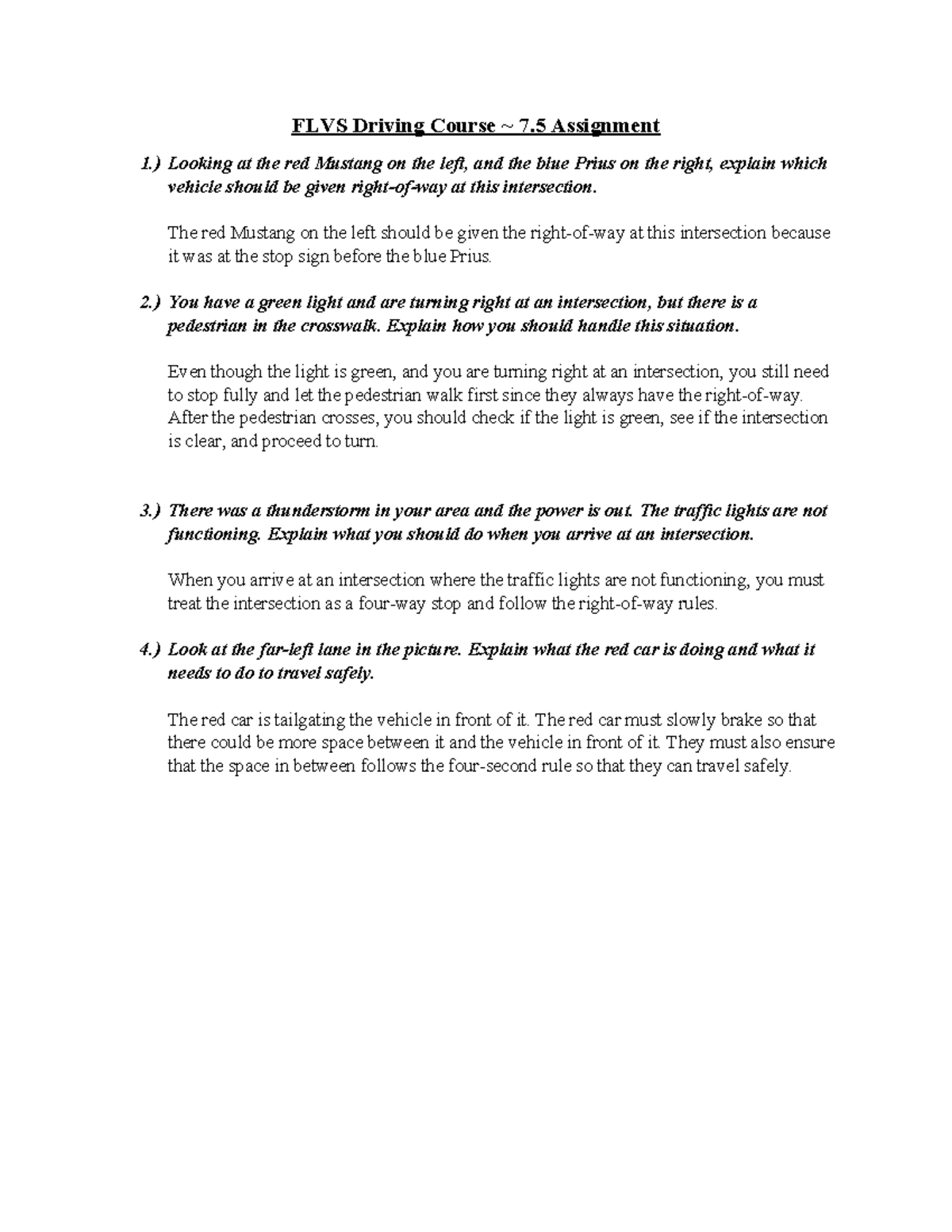 7.5 Assignment - tutorial - FLVS Driving Course ~ 7 Assignment 1 ...