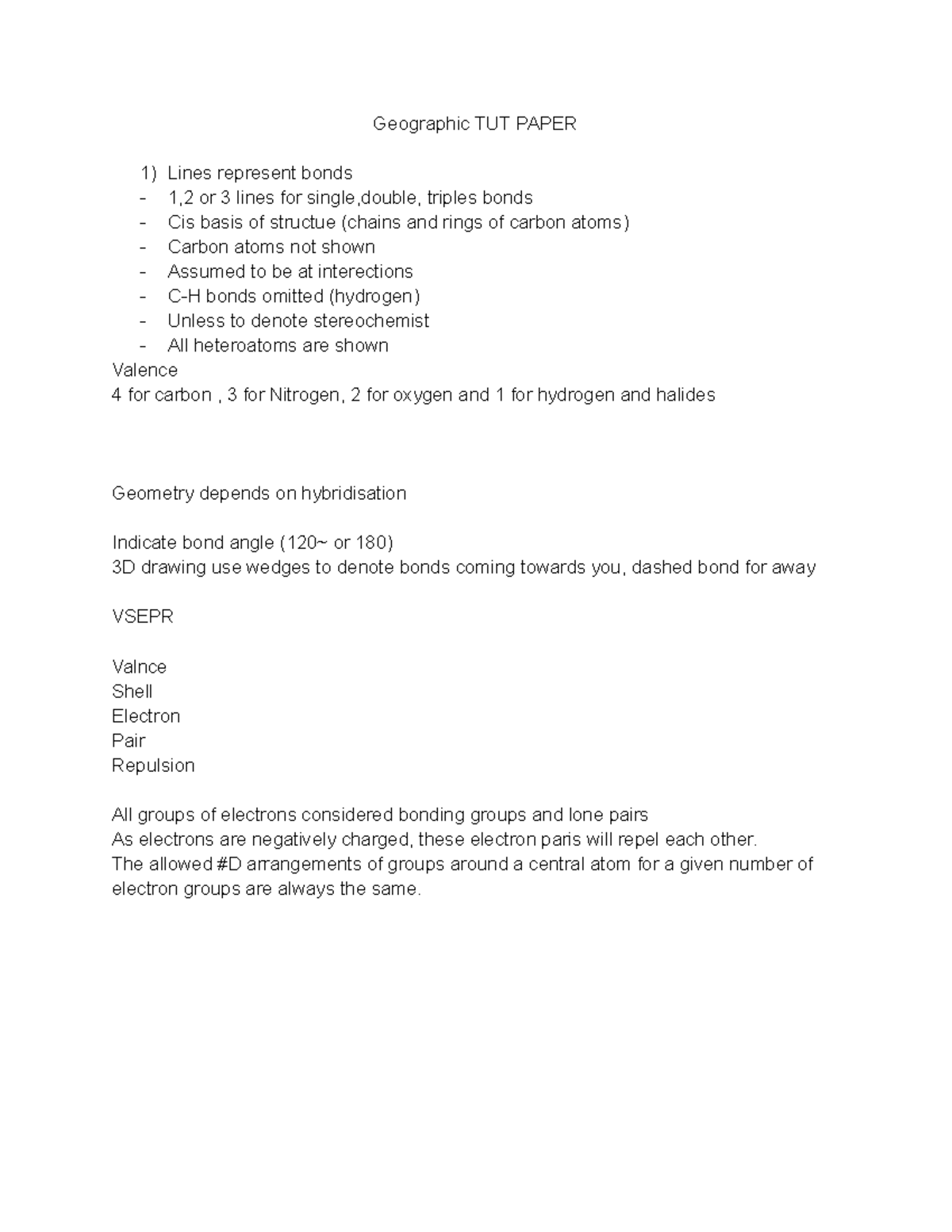 TUT Paper-GEOS123 - MATH1021334234 - Geographic TUT PAPER Lines ...