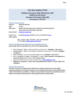 SDU MOCK CASE Study - Med surge Mock case study- MIDTERM PT 1 Scenario ...