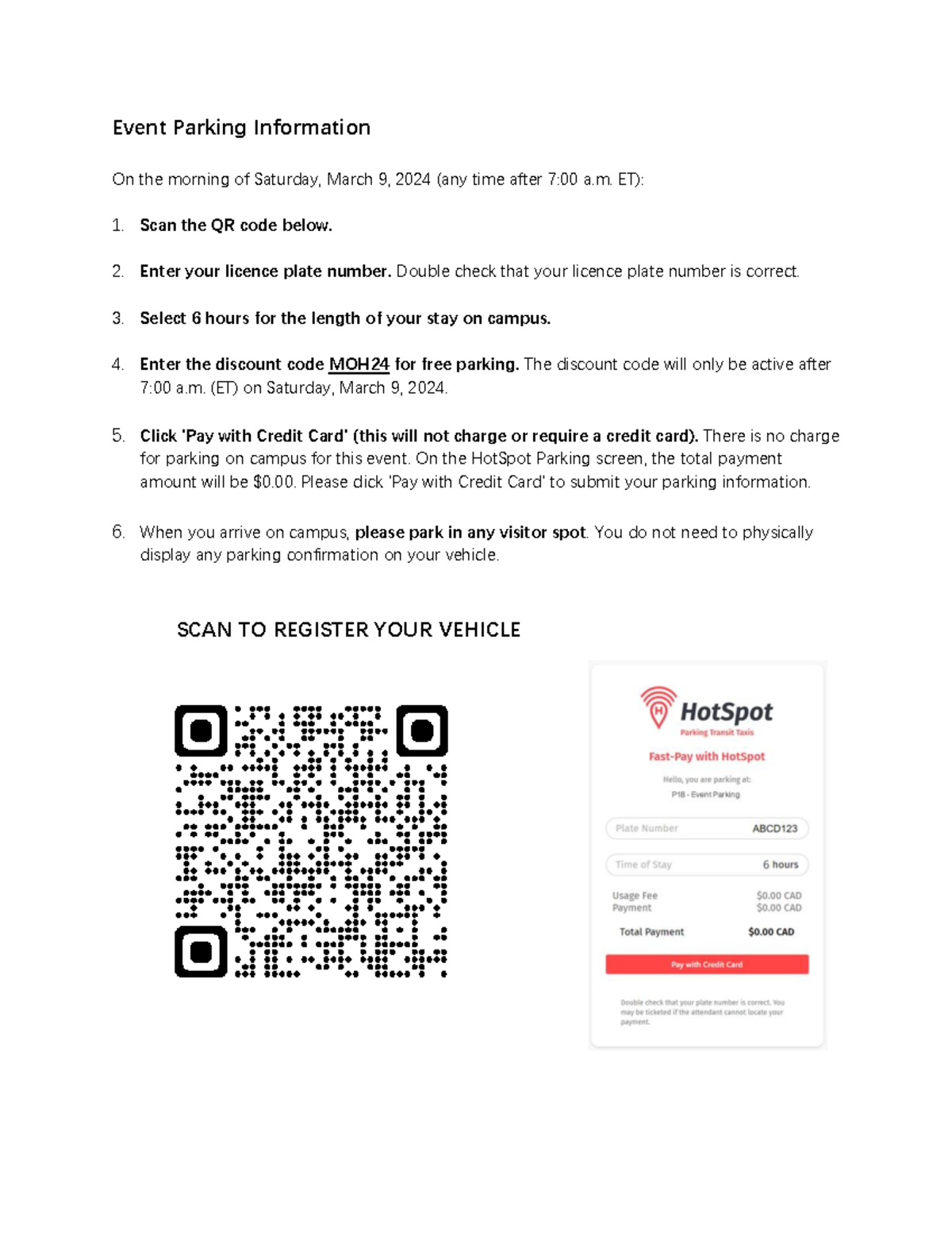 March Open House 2024 - General Event Parking Information - Event ...