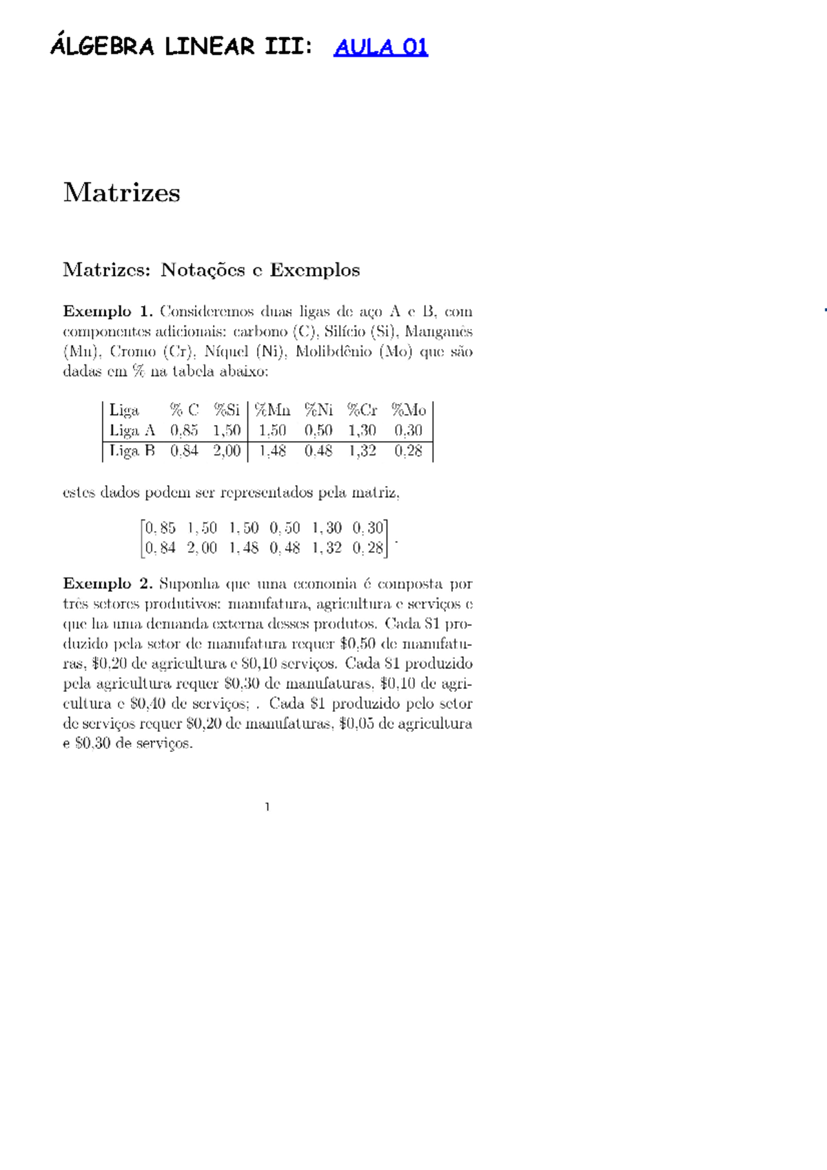 Linear III Aula1 21 2 - Álgebra Linear 3 - ÁLGEBRA LINEAR III: AULA ...