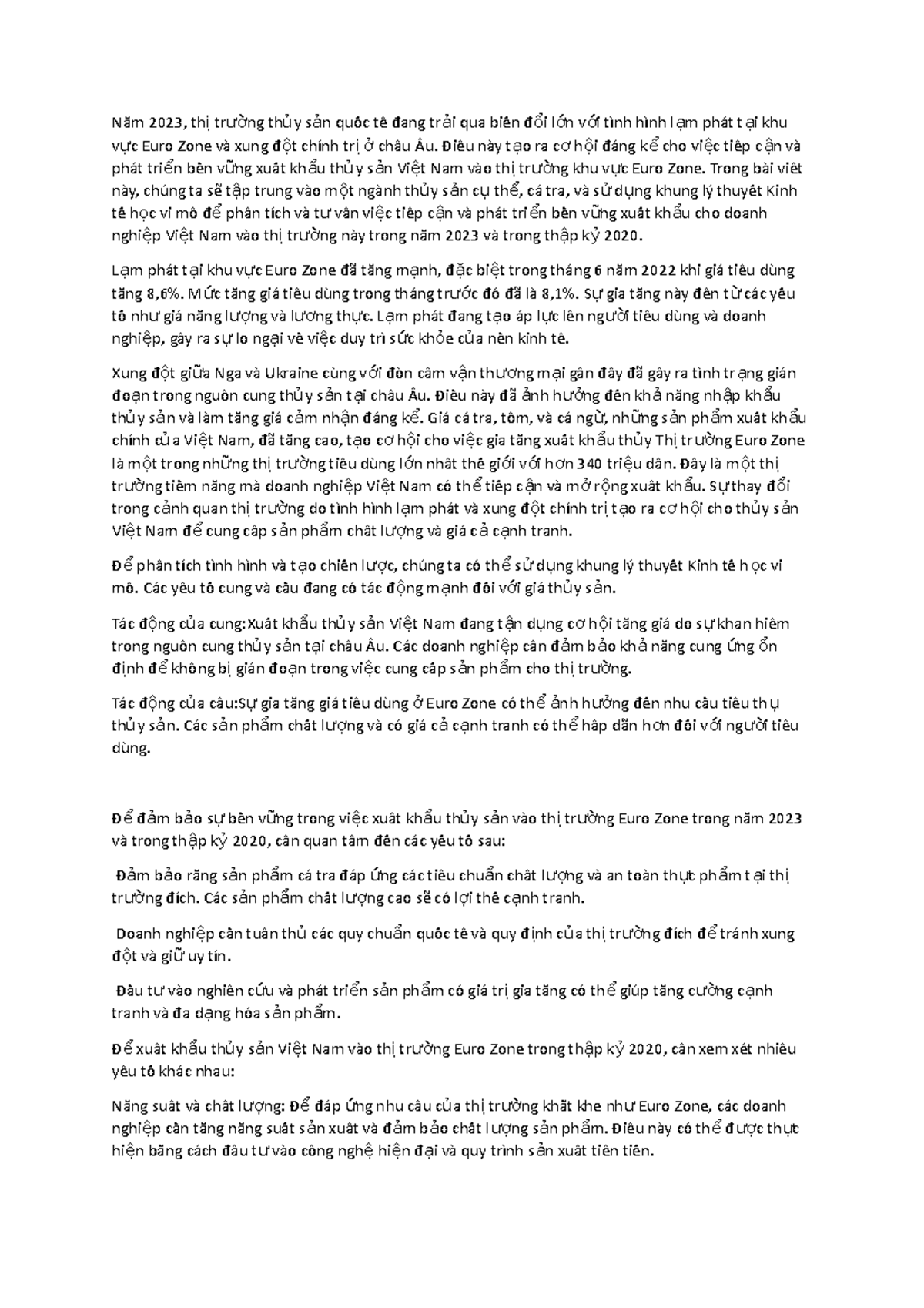 Tài liệu - Hdjd - Năm 2023, th trị ường th ủy s ản quốốc tếố đang tr ải ...