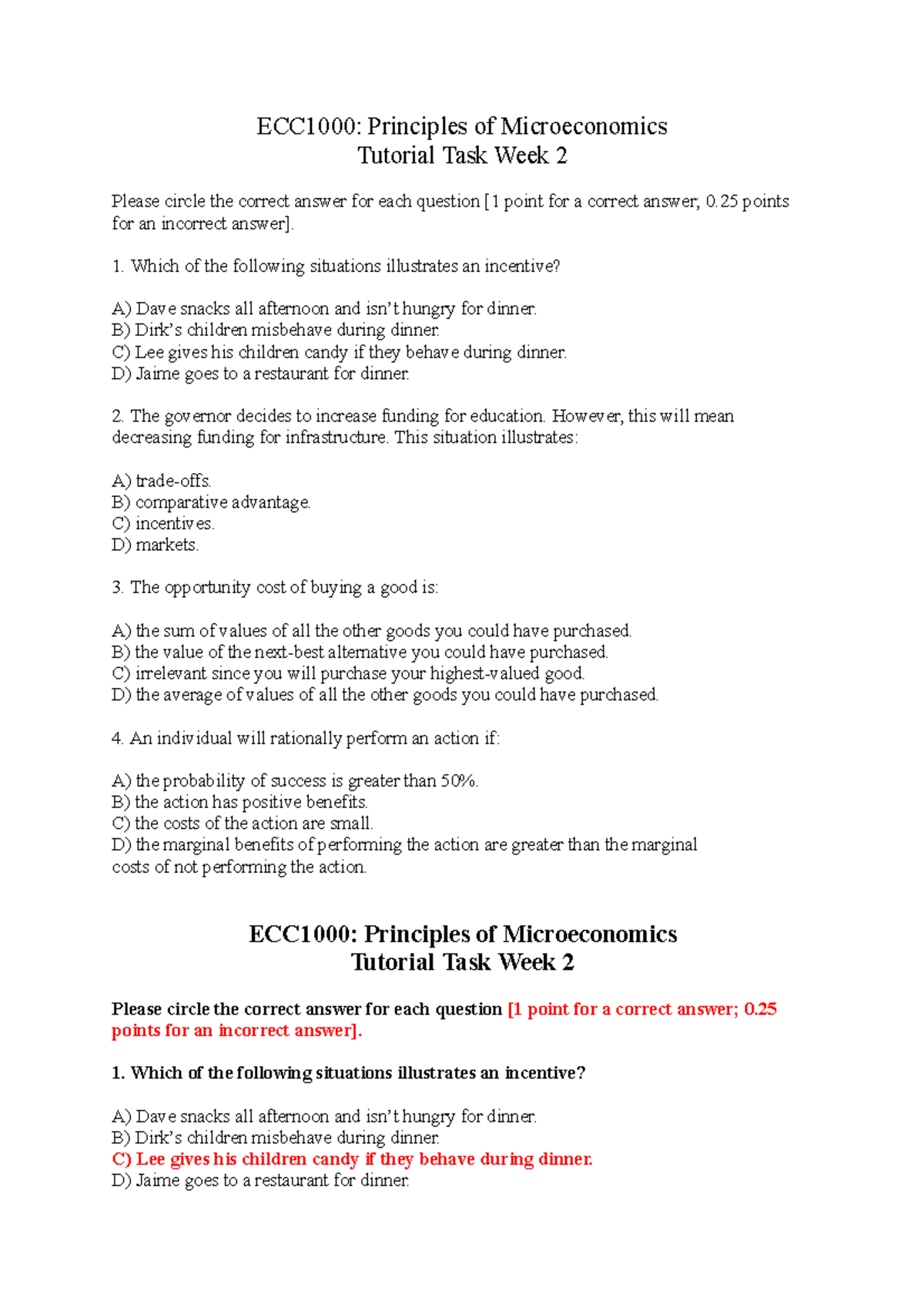 Task 2 - Principles Of Microeconomics - Principles of Microeconomics ...