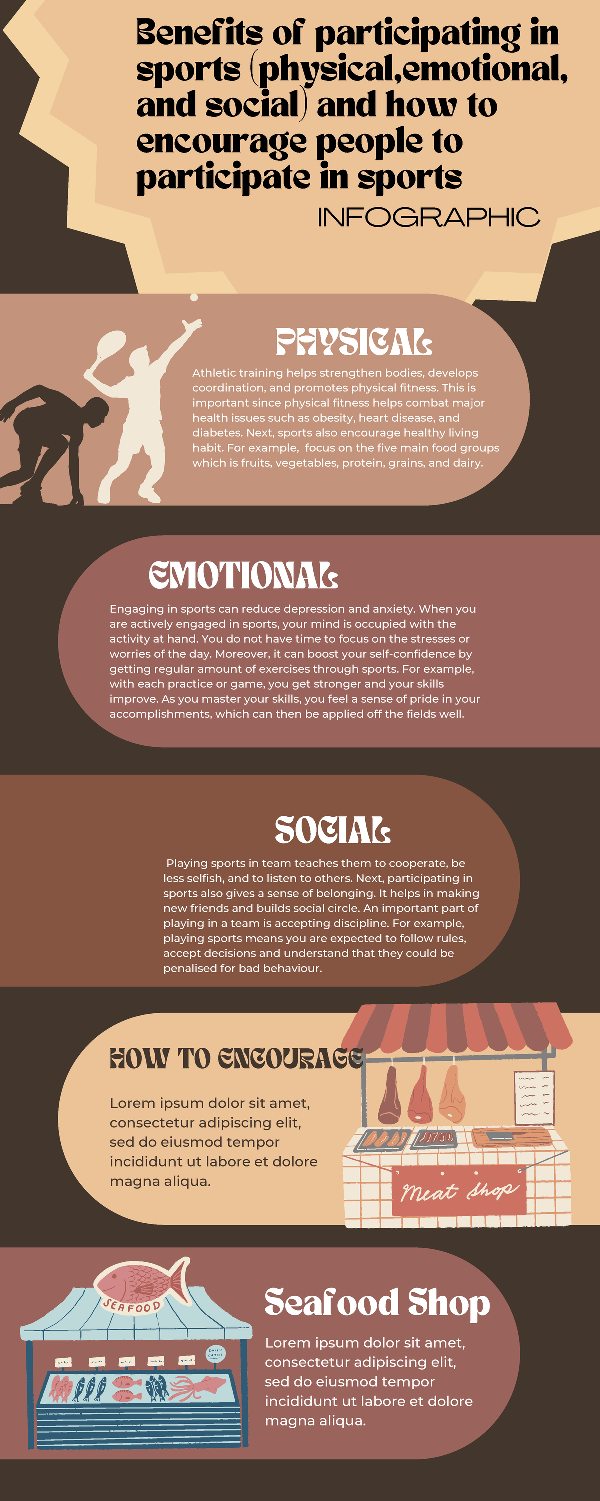 Blocky Hand-drawn Stalls and Shopfronts Infographic - Benefits of ...