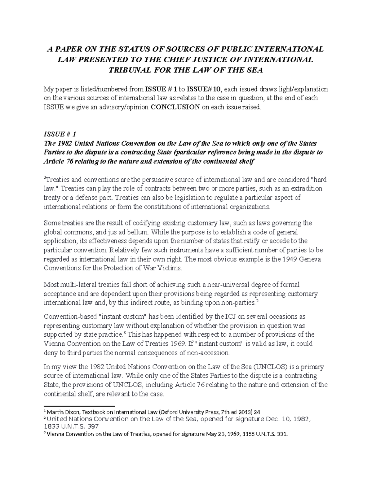 Angabua Junior PIL Assignment - A PAPER ON THE STATUS OF SOURCES OF ...