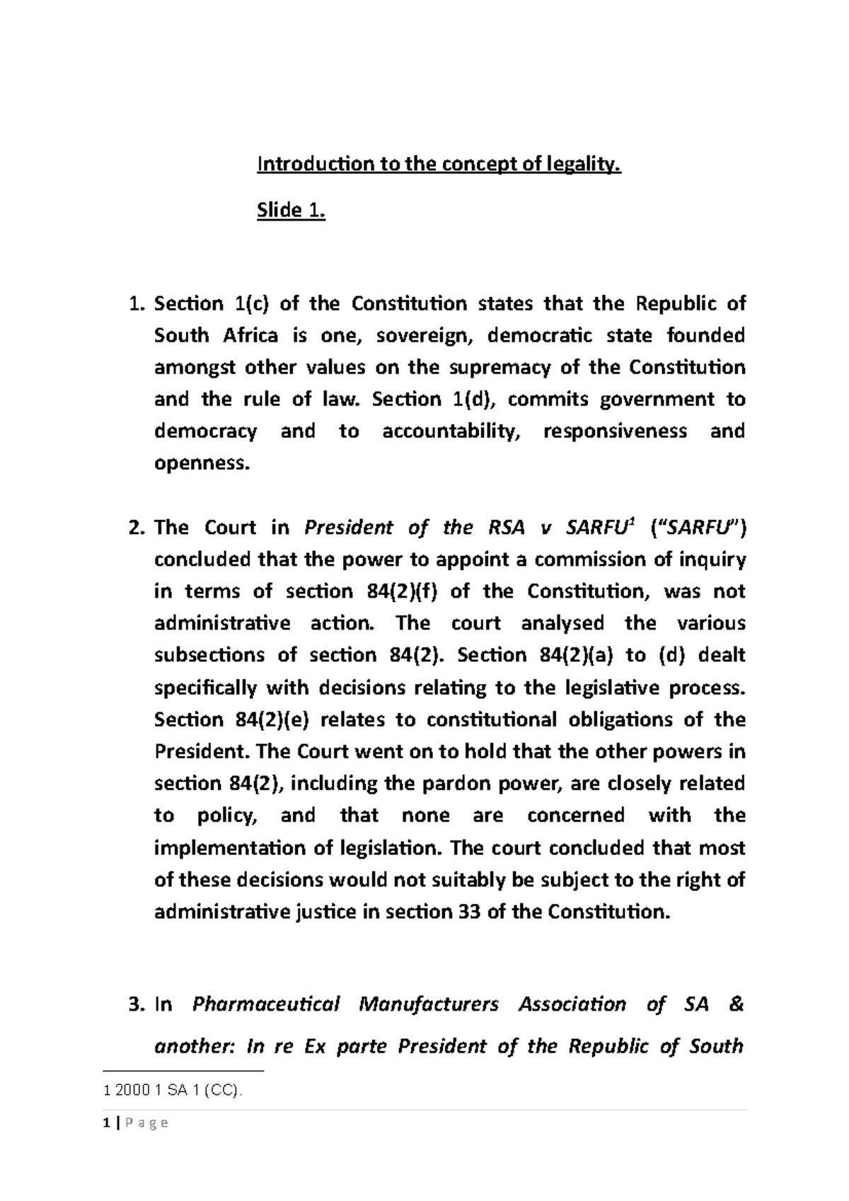 Overview of legality. slide 1 - Introduction to the concept of legality ...