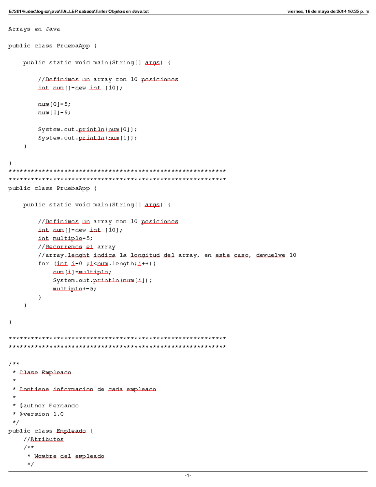 Taller Objetos en Java - Programación - Paradigmas de Programación ...