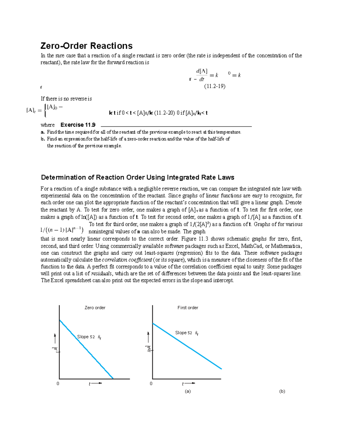 Zero - lecture notes - Zero-Order Reactions In the rare case that a ...
