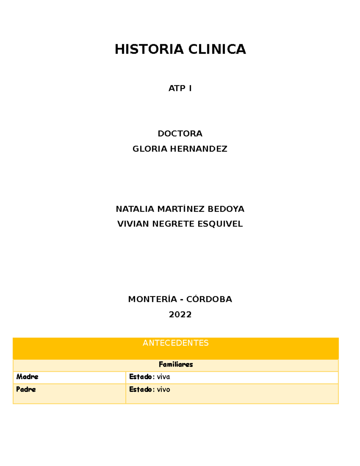 Historia Clinica Eda y anemia Final - HISTORIA CLINICA ATP I DOCTORA ...
