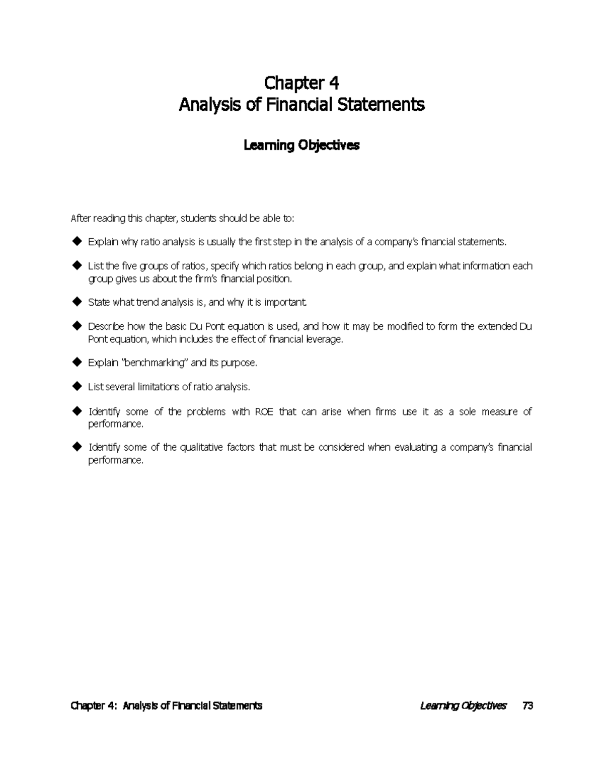CH4 solution - Chapter 4 Analysis of Financial Statements Learning ...