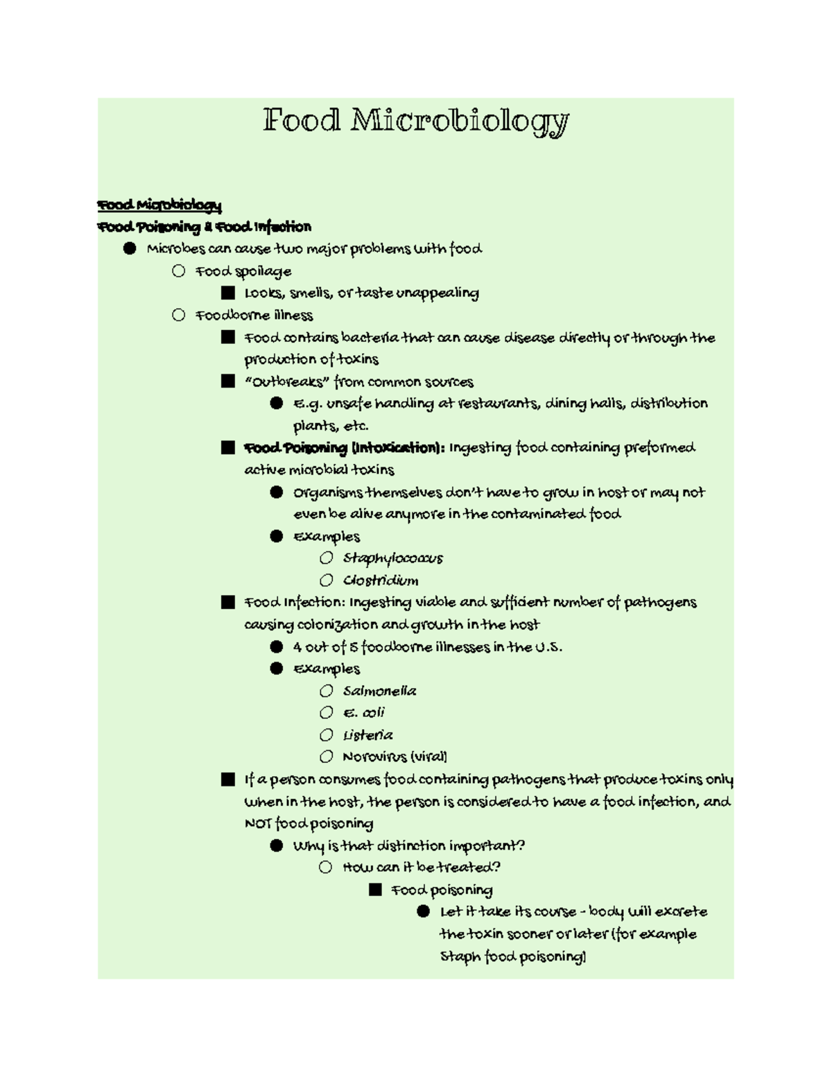 Food Microbiology - Lecture notes - Food Microbiology Food Microbiology ...