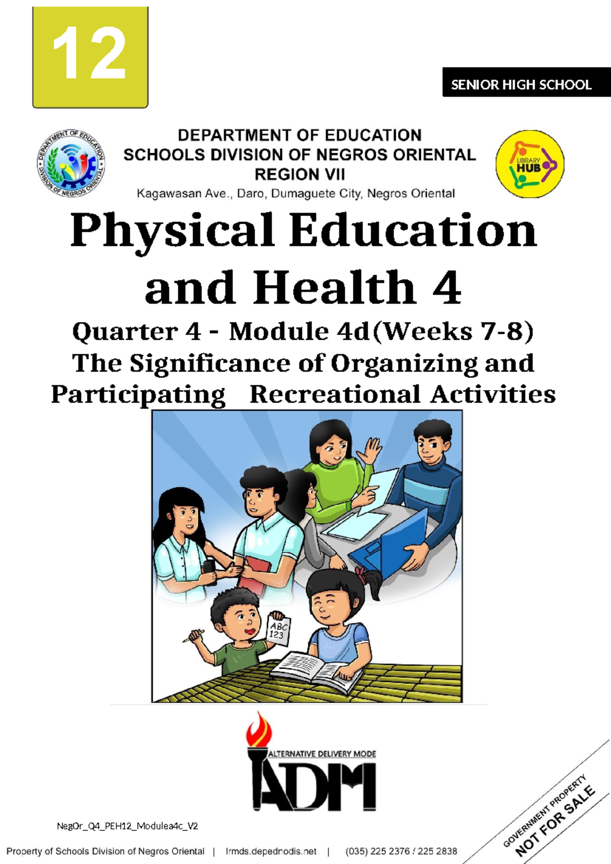 PE AND Health 12 Q4 Module 4d-1 - 1 12 Physical Education and Health 4 ...