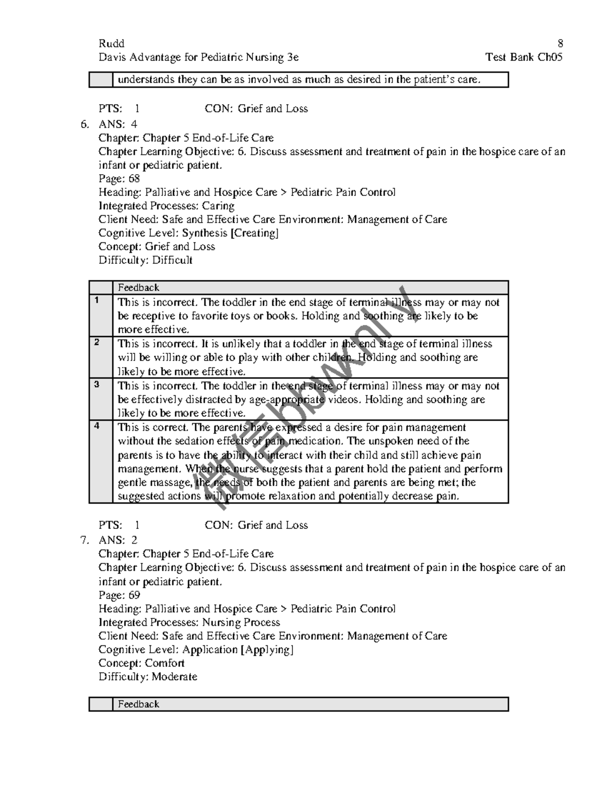 Test bank pediatric nursing critical components of nursing care 3rd ...