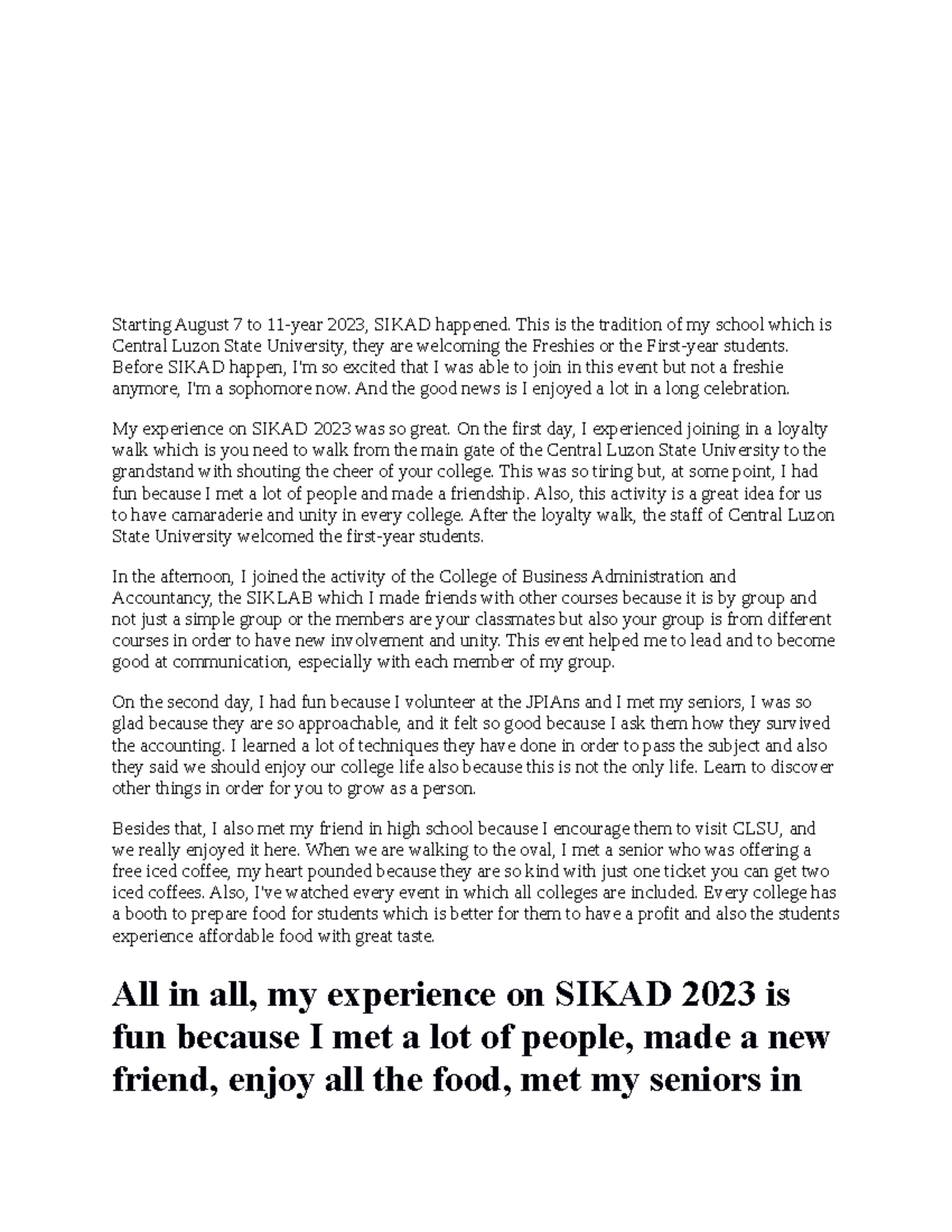 Demo document - Notes - Starting August 7 to 11-year 2023, SIKAD ...