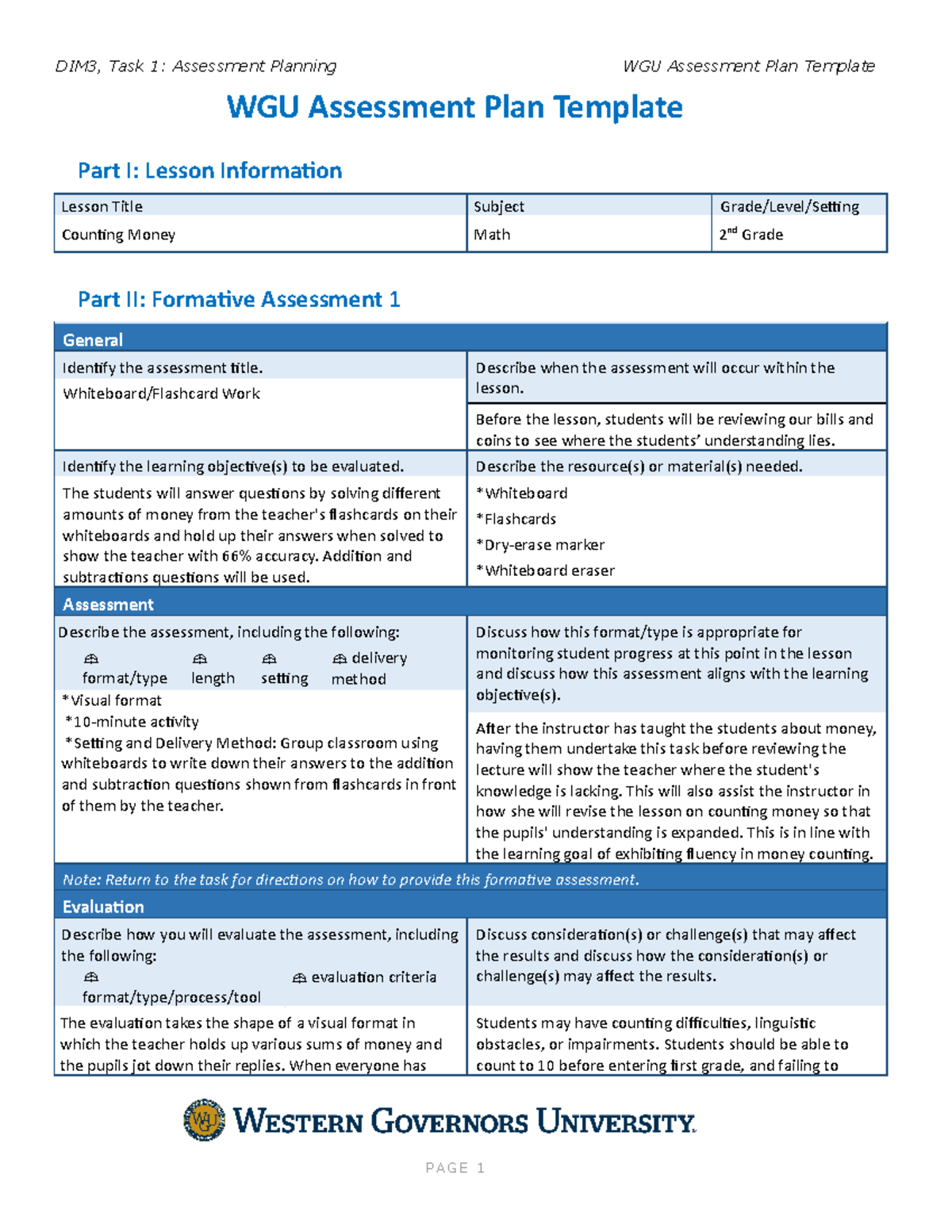 D093 Task 1 - Passed but you will still need other documents before ...