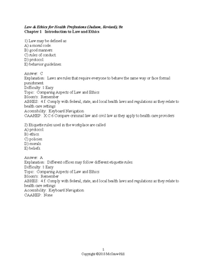 Solution manual for Medical Law and Ethics 4th edition by Bonnie F ...