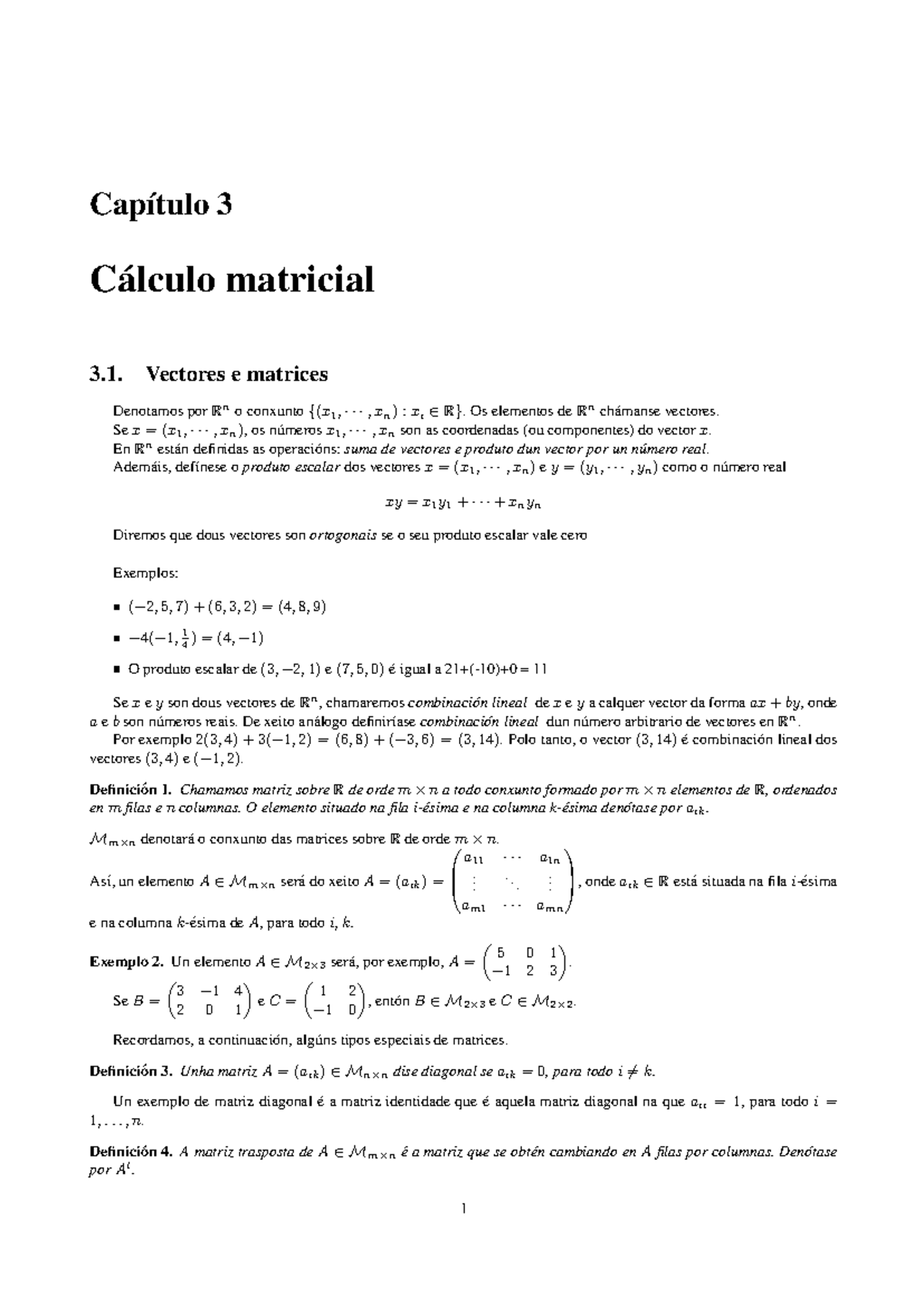 TEMA3 - dwdwdw - Cap ́ıtulo 3 C ́alculo matricial 3. Vectores e ...