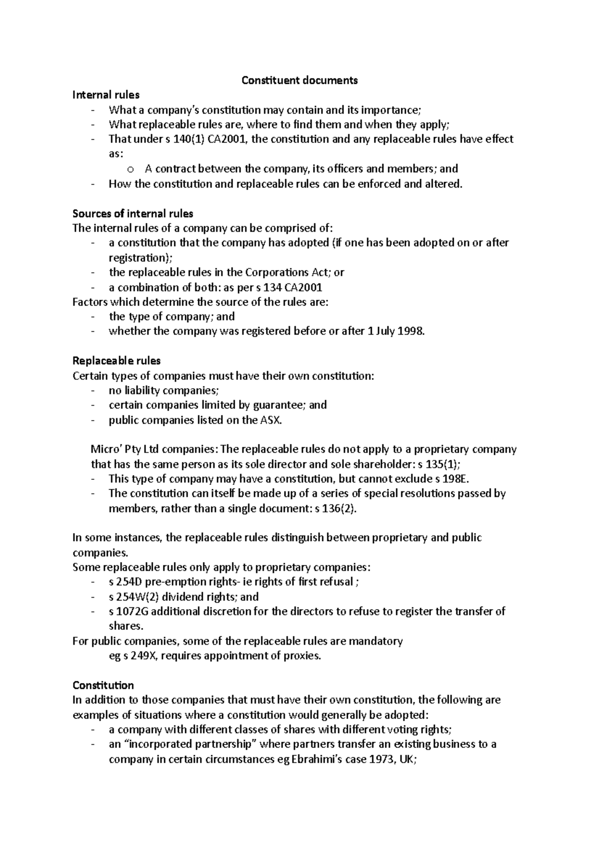 Constituent documents - Constituent documents Internal rules What a ...