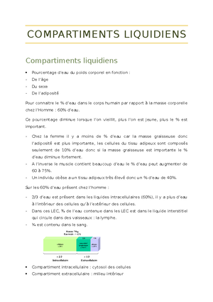 TD Homéostasie - TD 1 : MILIEU INTÉRIEUR 1- Le milieu intérieur est ...