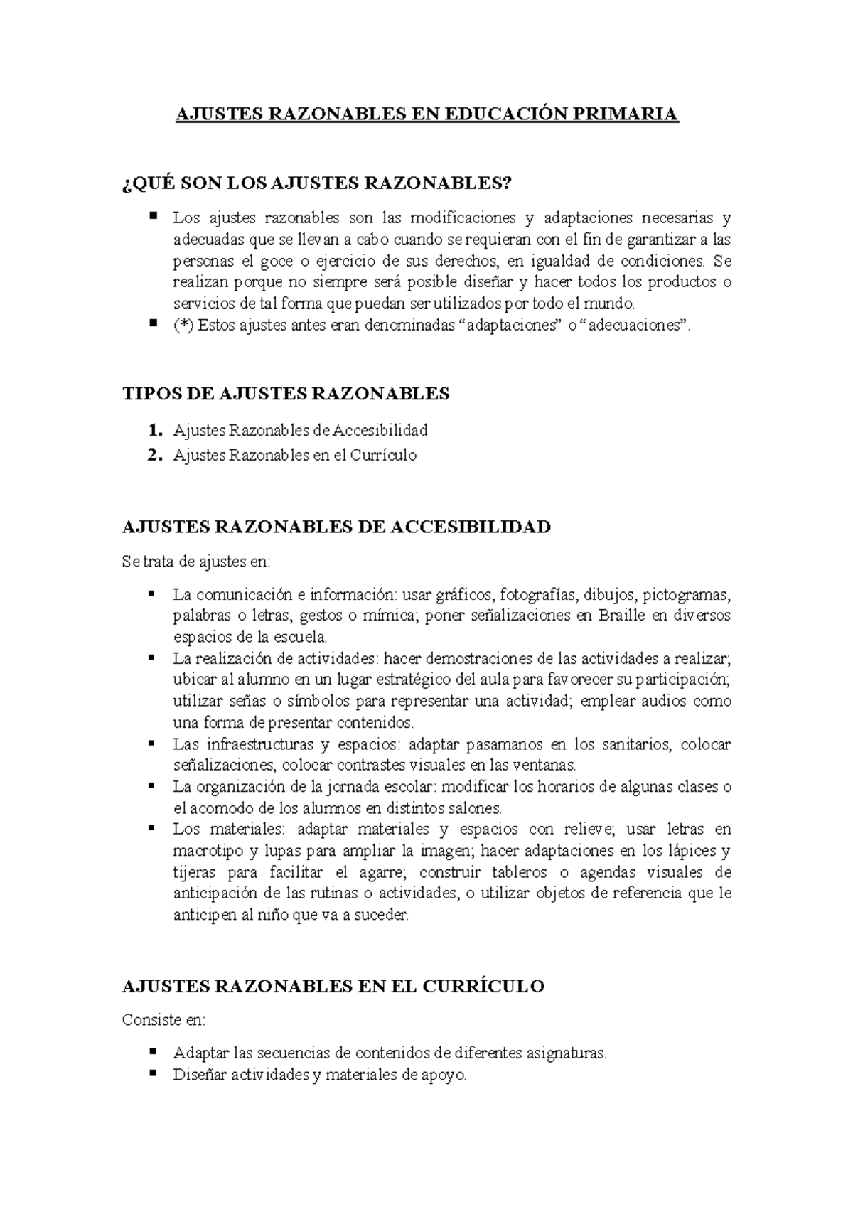 Ajustes razonables en Educación Primaria - AJUSTES RAZONABLES EN ...