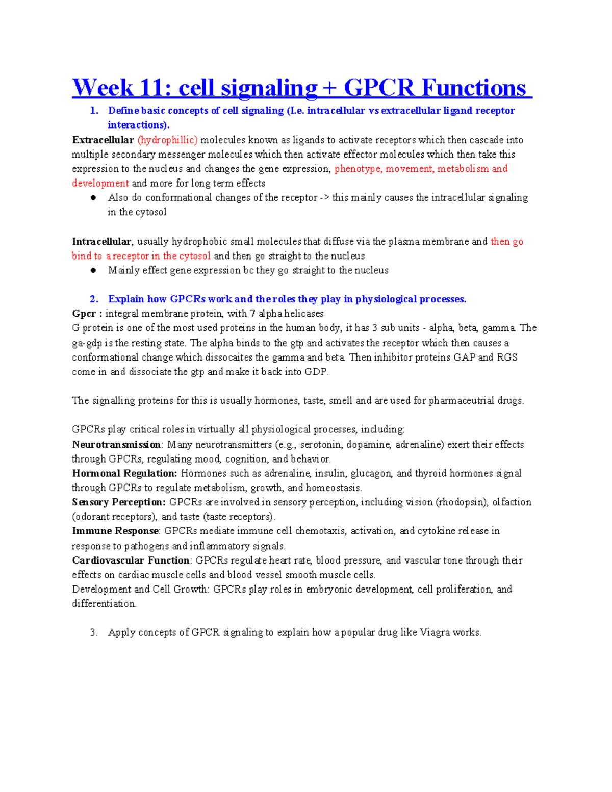 gpcr function and cell signaling - Week 11: cell signaling + GPCR ...