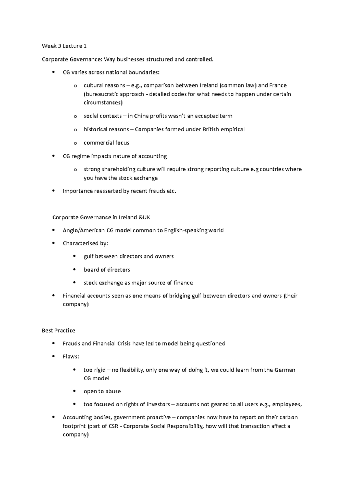 AC4305 Week 3 lecture 1 - Financial Information Analysis - UL - Studocu
