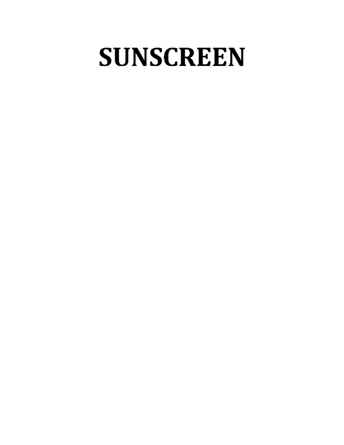Sunscreen Lecture Notes - Industrial Pharmacy I - GTU - Studocu
