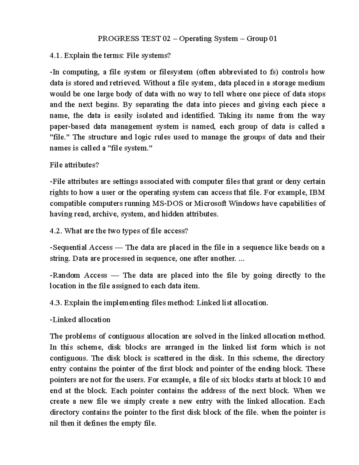 HE140721-Hoang Minh Duc-PT2 - PROGRESS TEST 02 – Operating System ...