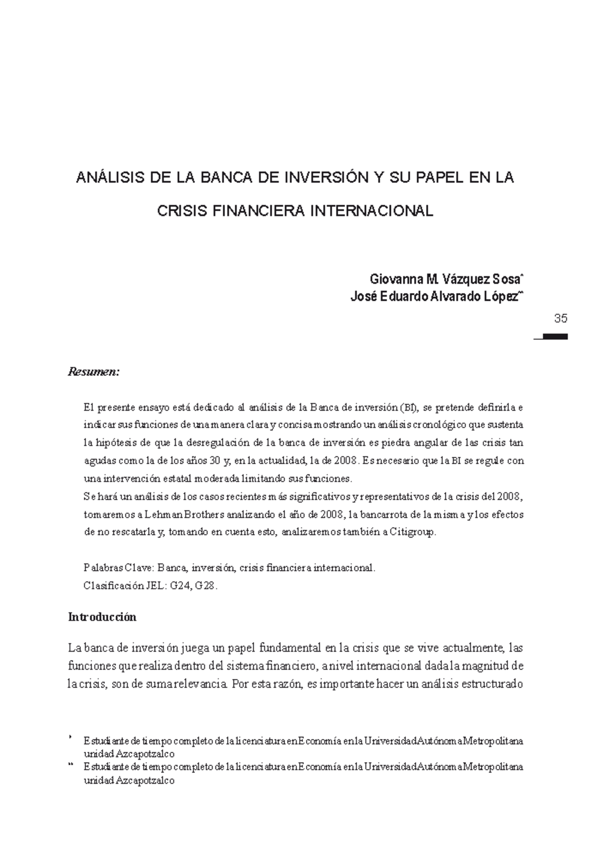 Analisis de la banca de inversion y su papel en la crisis financiera ...