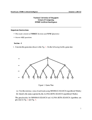 Tut01ans - Qns with answers - IT5005 Artificial Intelligence Tutorial #1: Propositional Logic ...