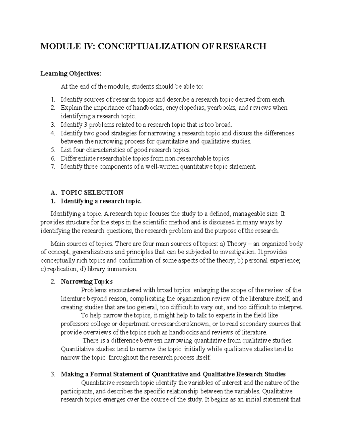 Module-IV Data Collection Techniques in Researcg - Business Research ...