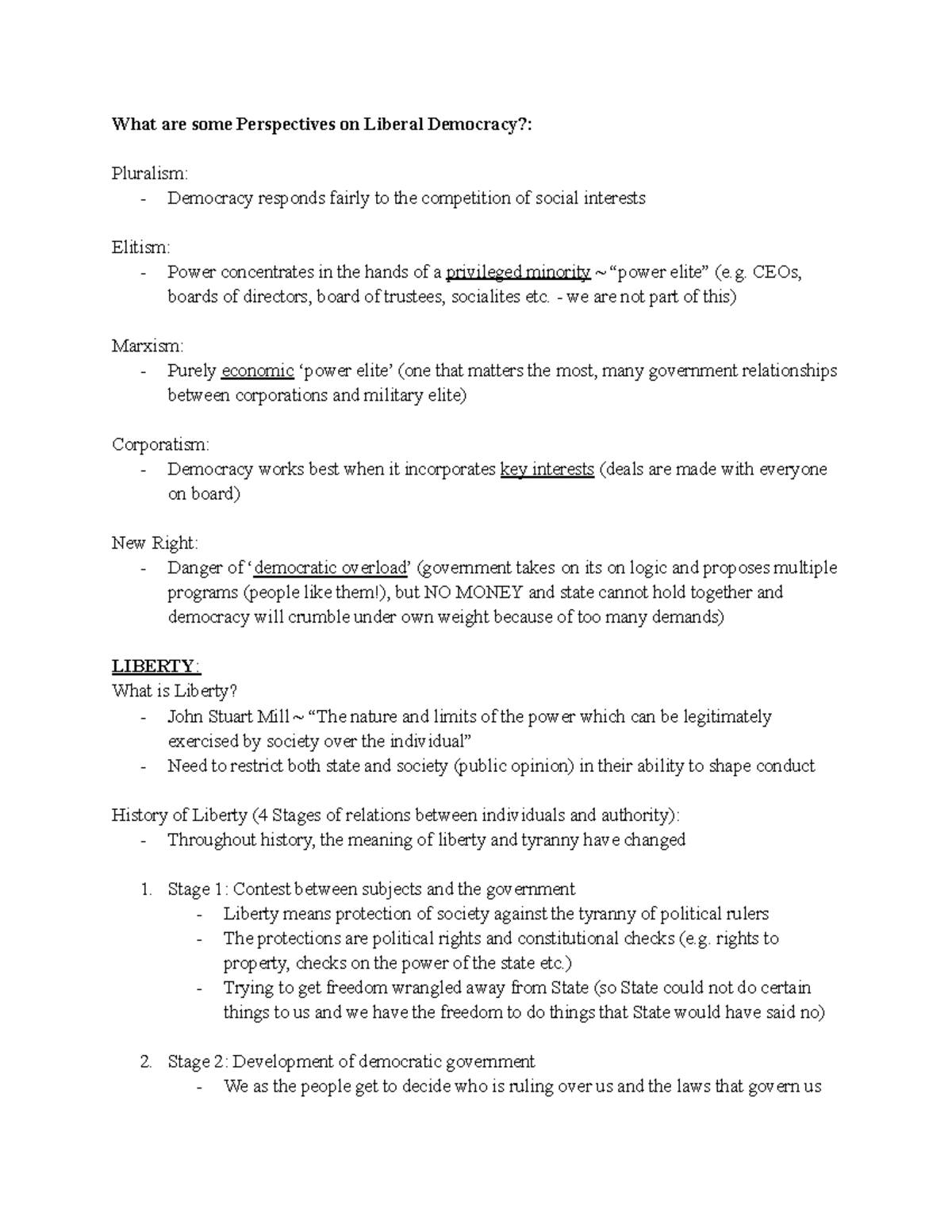 Week 3 (Part 2) - Liberty - What are some Perspectives on Liberal ...