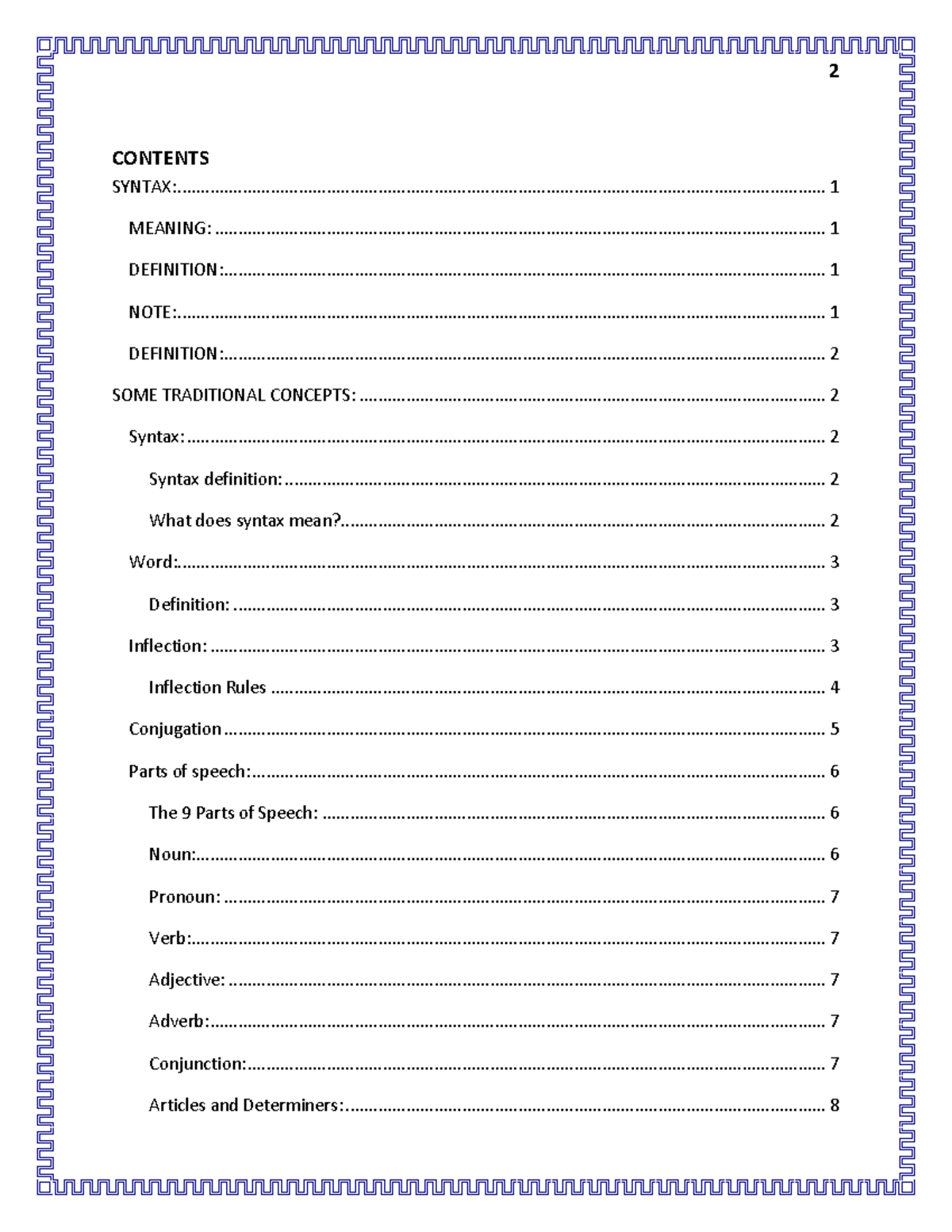 Introduction to linguistics 4th semeter syntax and semantics checked ...