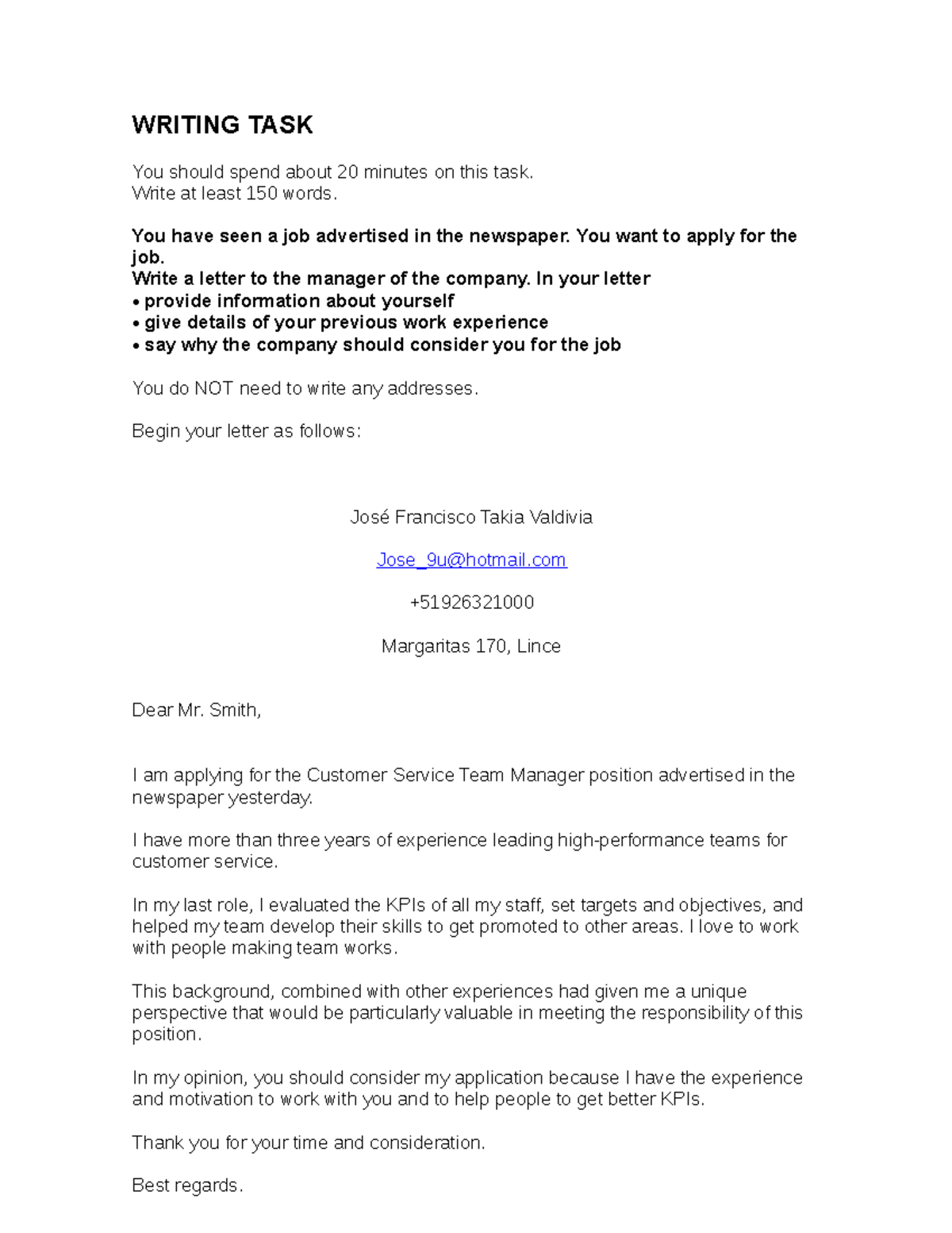 Writing TASK evaluation[ 2392] - WRITING TASK You should spend about 20 ...