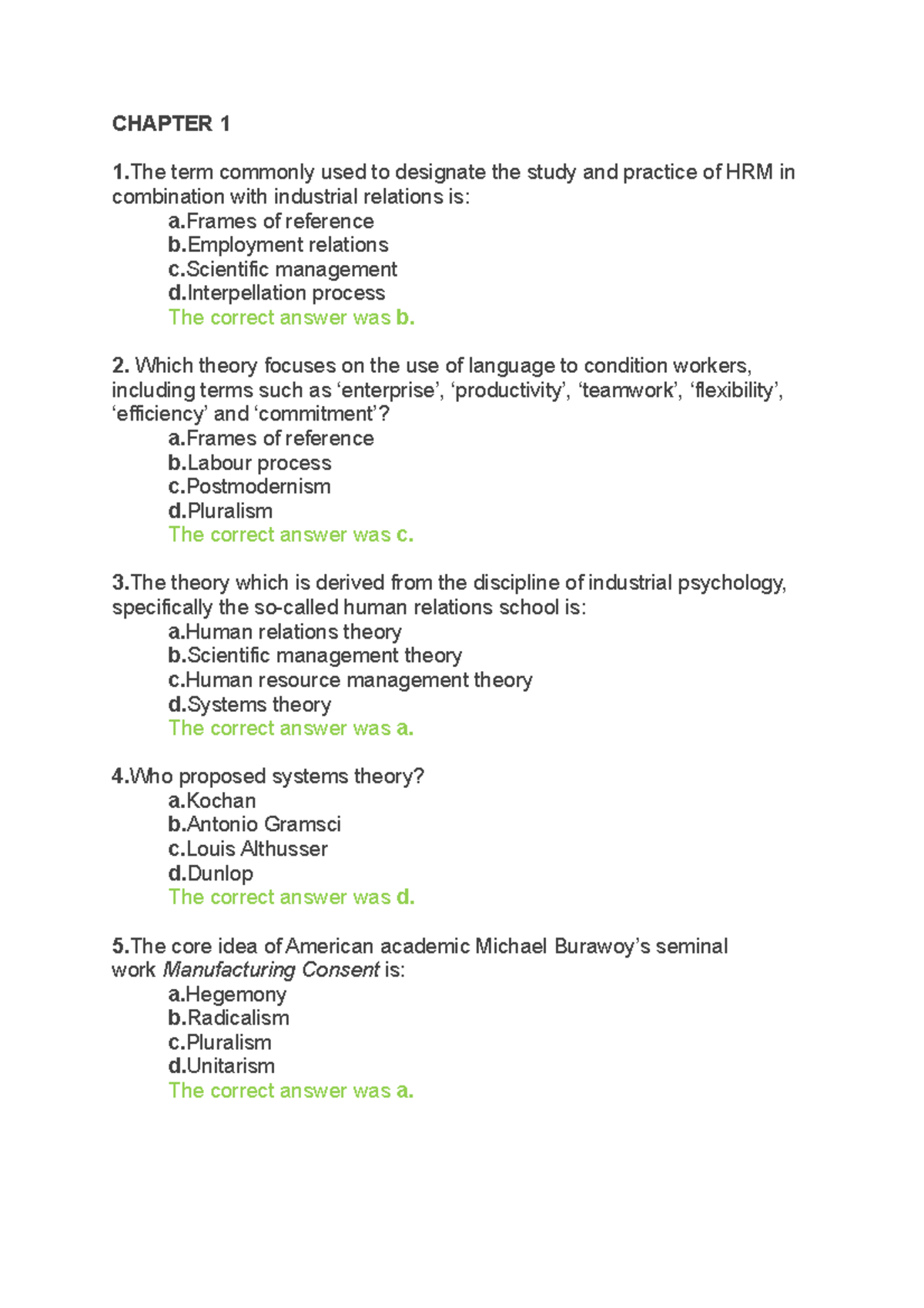 Chapter 1-7 multichoice questions and answers - CHAPTER 1 1 term ...