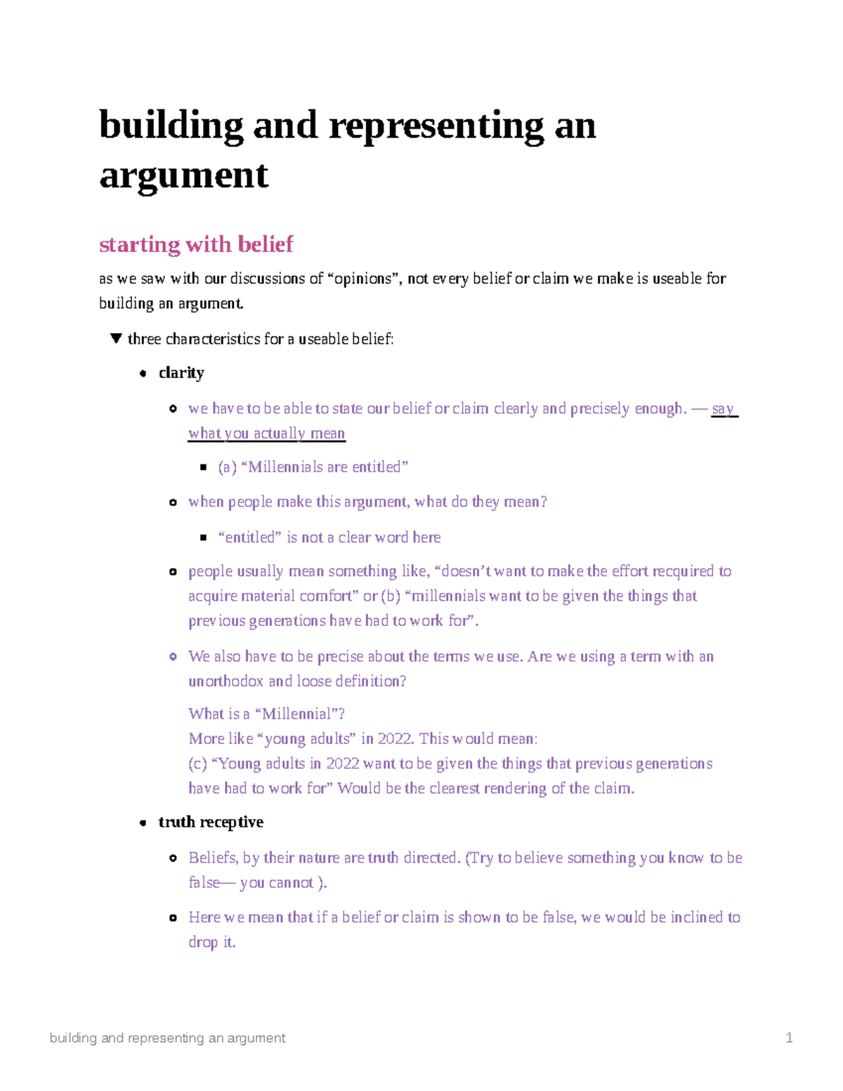 Building And Representing An Argument Building And Representing An