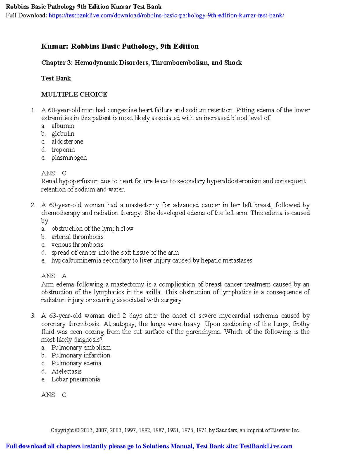 Pdfcoffee - Practice questions for anatomical pathology - Copyright ...