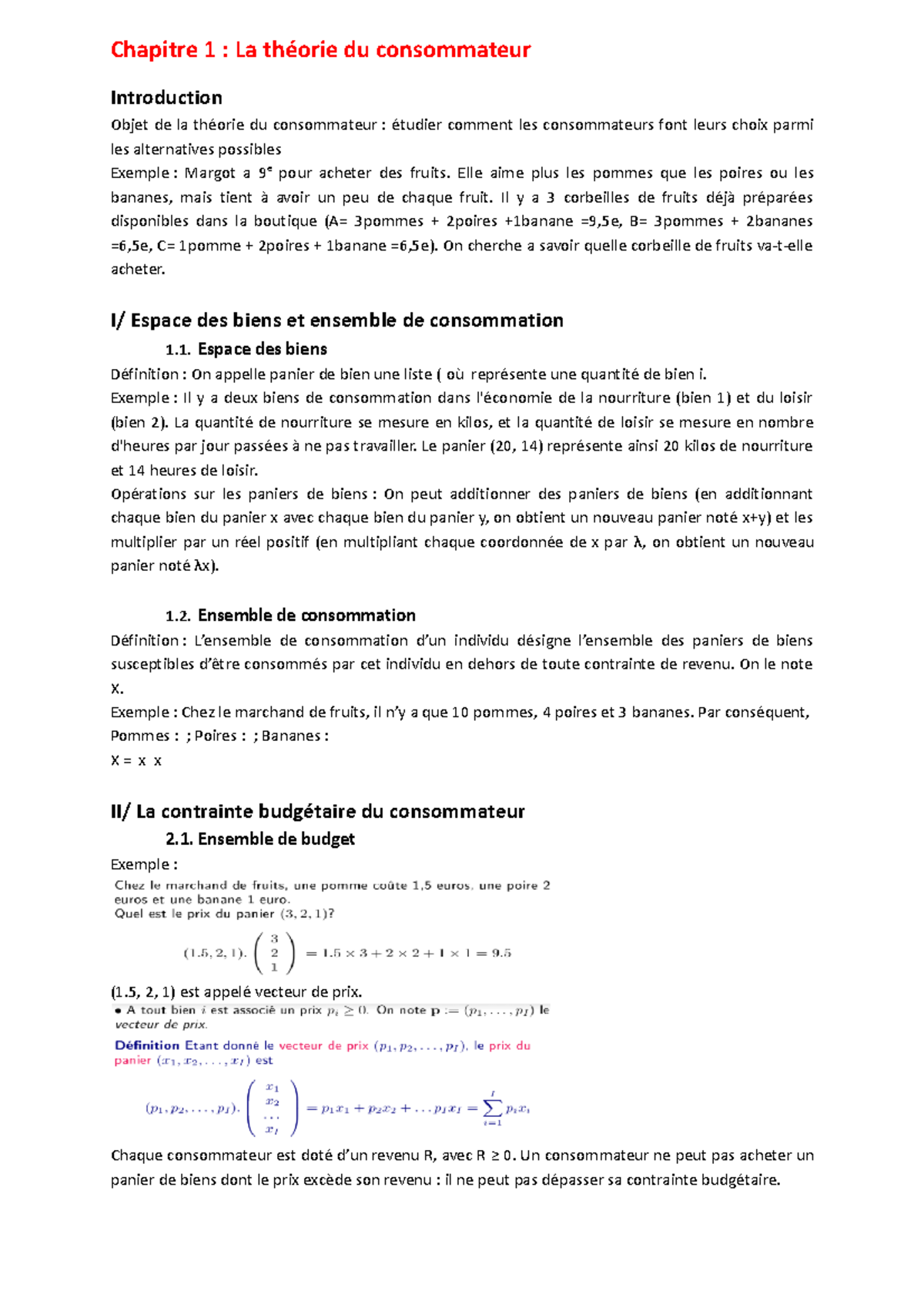 Micro-économie - Cours de Micro-économie en L1 Eco-gestion - Chapitre 1 ...