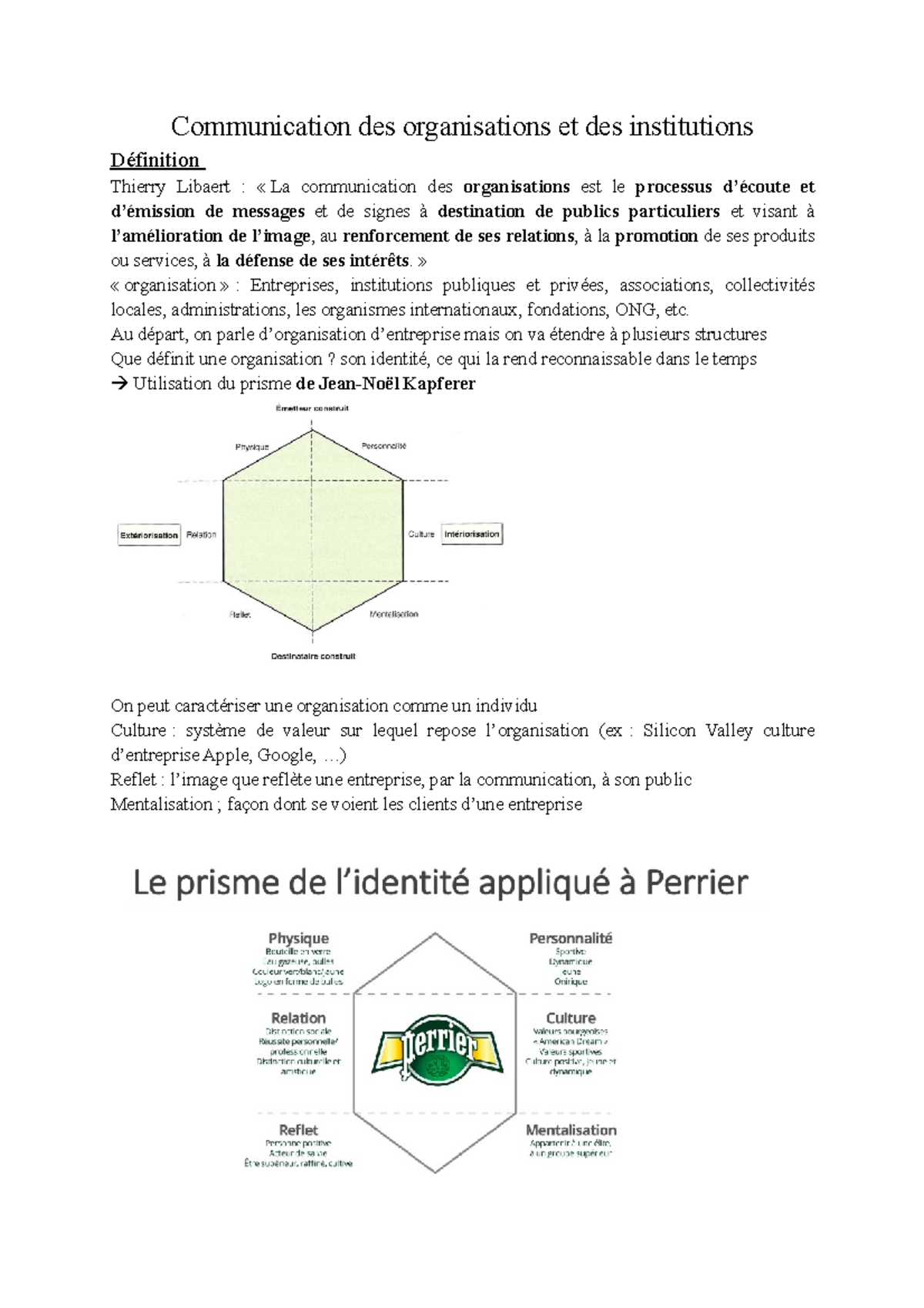 comm orga Séance 1 - Communication des organisations et des institutions Définition Thierry ...