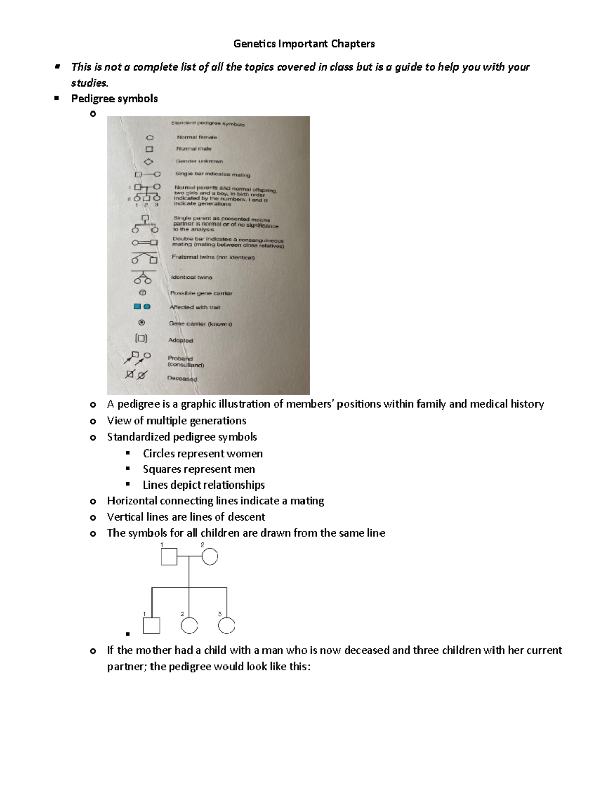 Genetics Final Exam Study Guide - Genetics Important Chapters This is ...