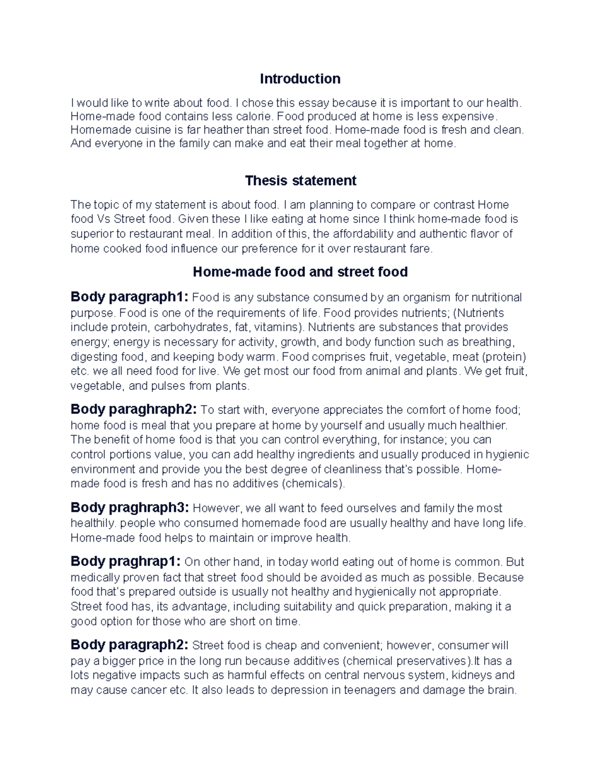Written assignment unit7 - Introduction I would like to write about ...