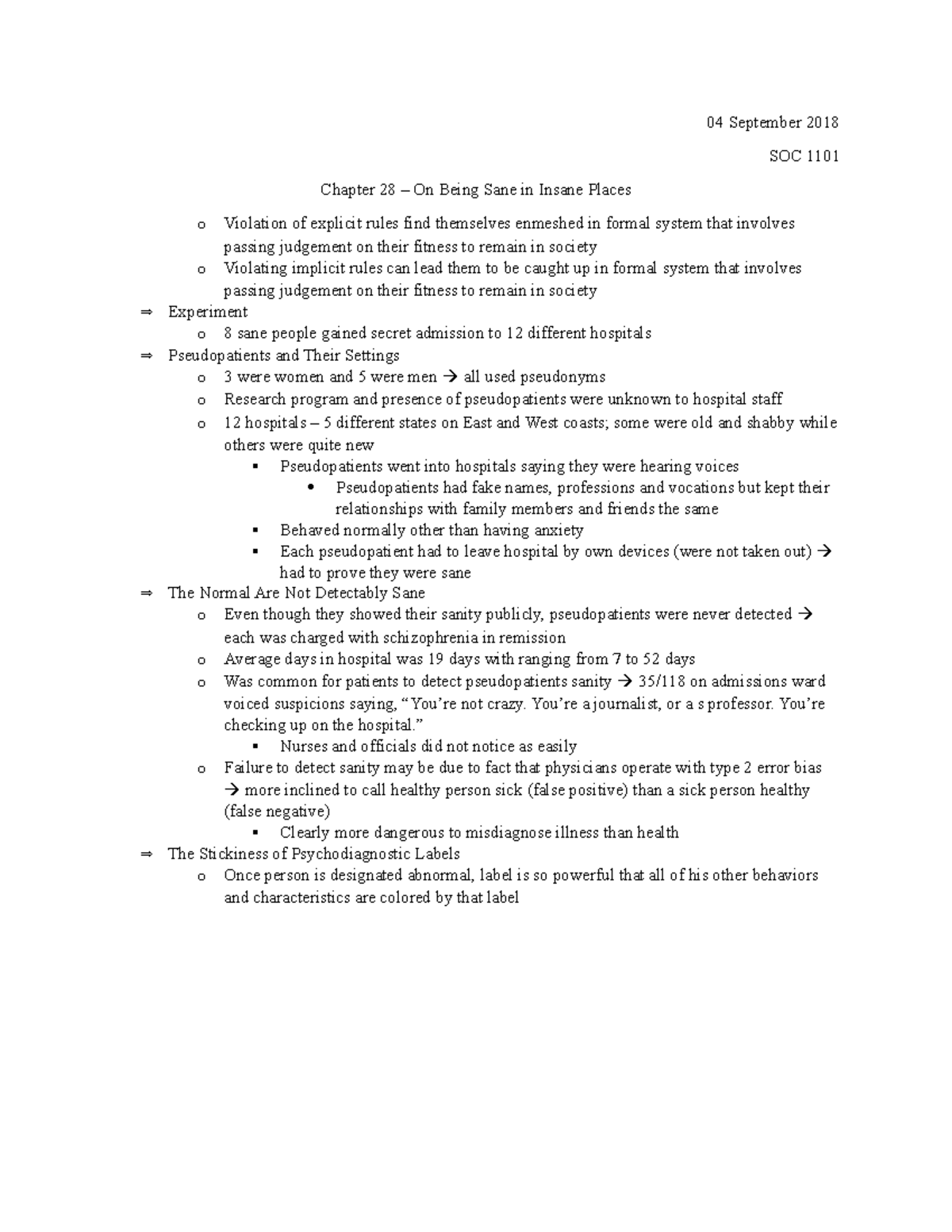 Chapter 28 - On Being Sane in Insane Places - 04 September 2018 SOC ...