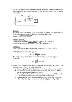 Practice problems 1 unit 2 - Apply superposition theorem to find the ...
