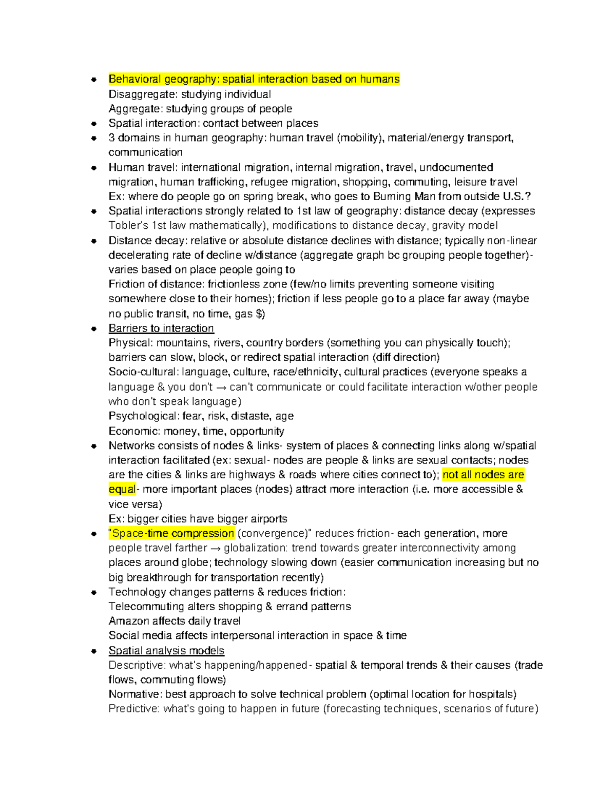 Geog 57 - Lecture notes 7 - Behavioral geography: spatial interaction ...