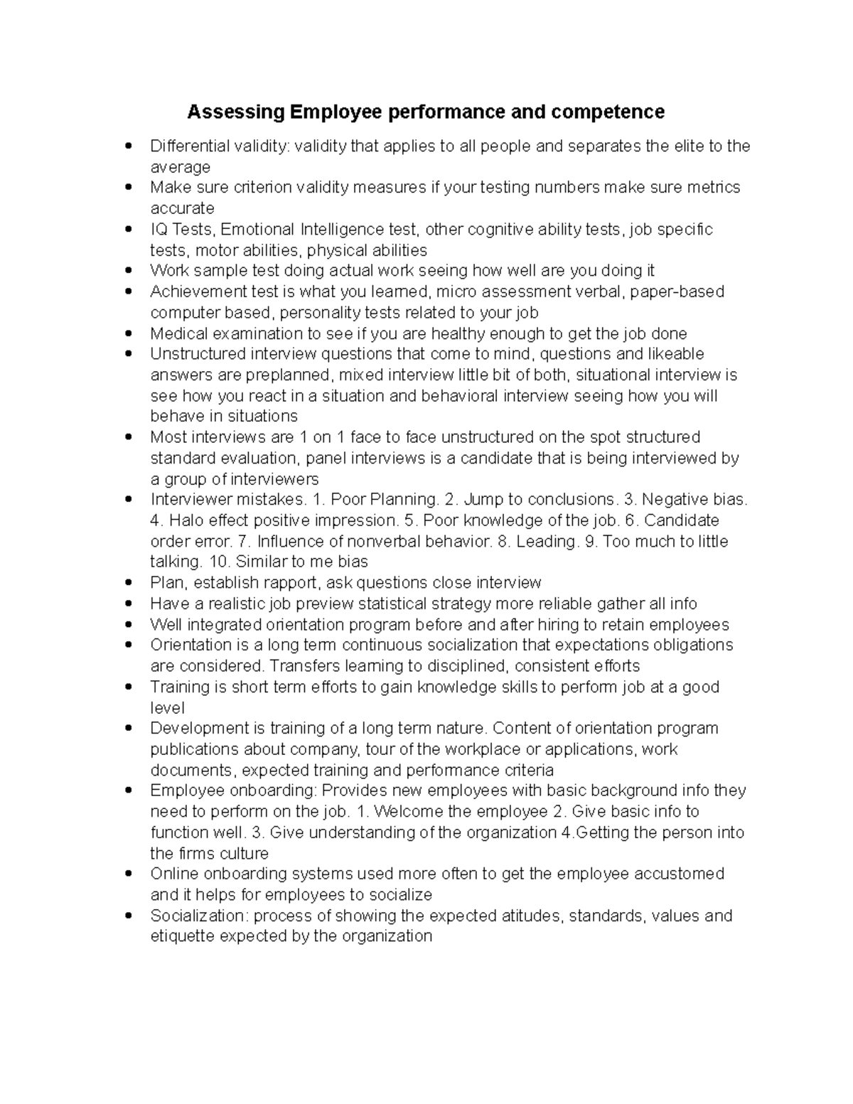Assessing Employee performance and competence - 1. Poor Planning. 2 ...