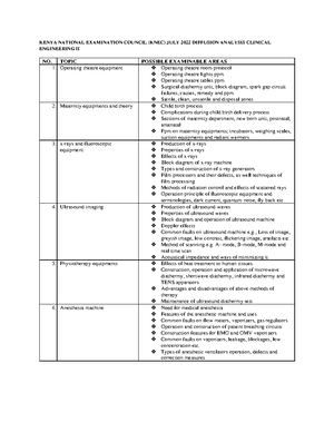 Knec past papers 2021 - Knec past paper for biomedical engineering ...