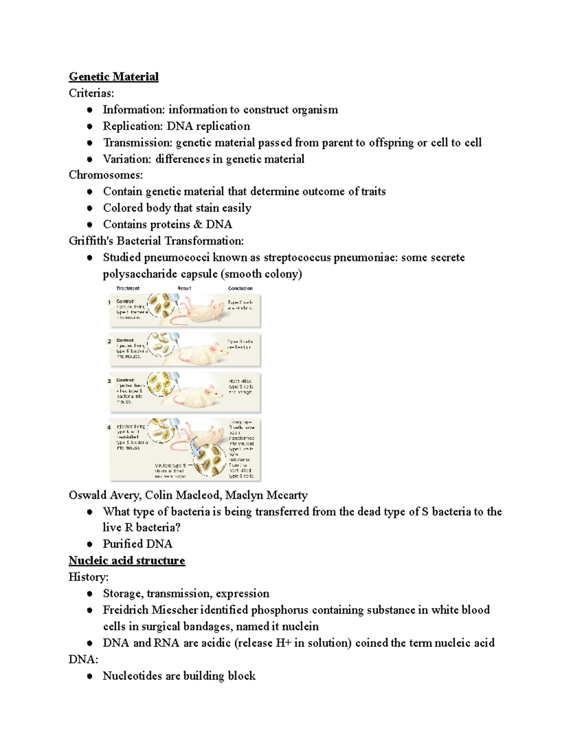Week 6 Smartbook - Chapter 11 notes - Genetic Material Criterias ...