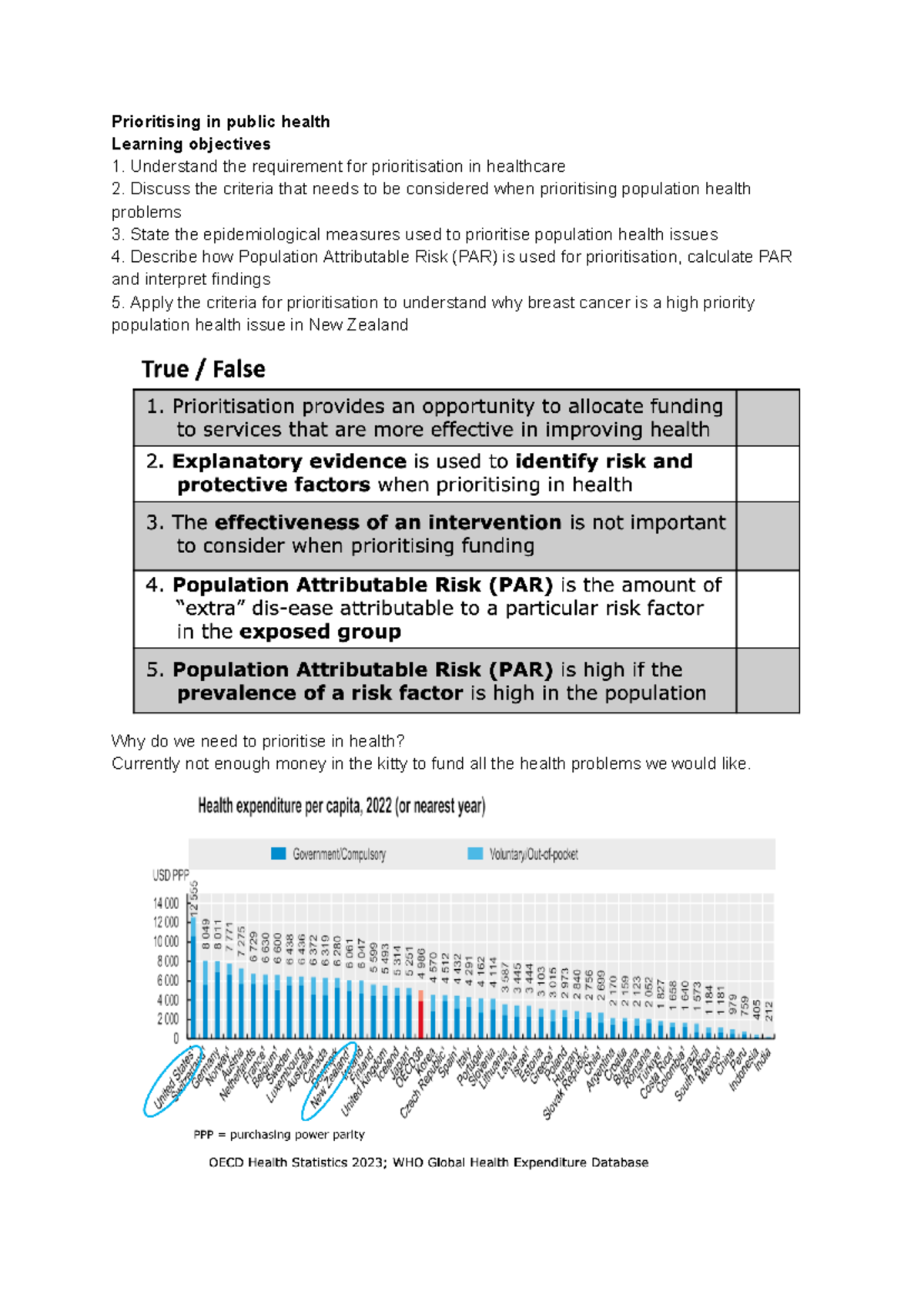 Population Health Lecture 26 - Prioritising in public health Learning ...