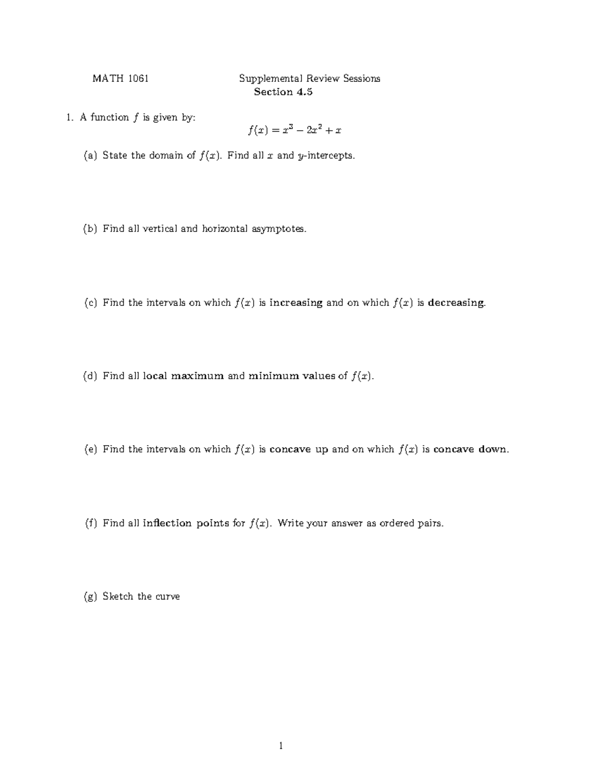 SRS Section 4 - MATH 1061 Supplemental Review Sessions Section 4. A ...
